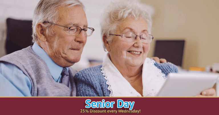 Exclusive Senior Day Sale: 25% Off Senior Discount (Over 62)