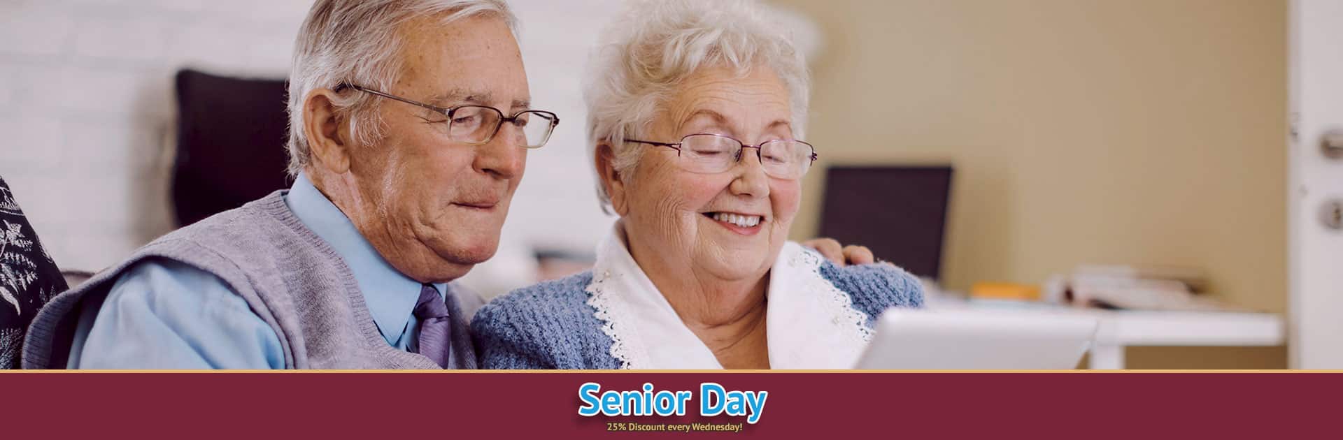 Senior Day Sale: 25% Off | Senior Discount (Over 62)